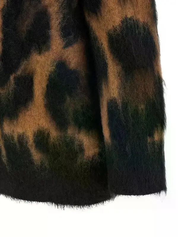 Sacai Double-breasted Leopard-print Cardigan