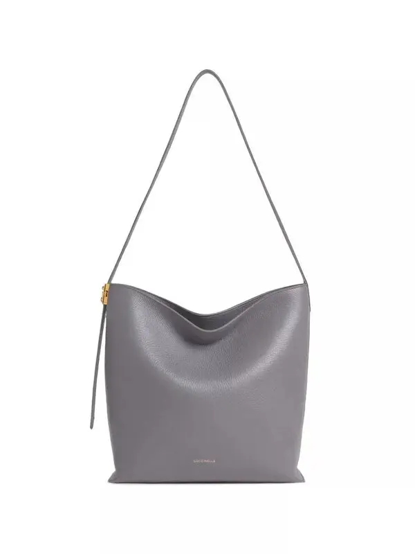 COCCINELLE C-me Lock Grained Leather Shoulder Bag
