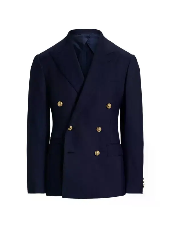 Ralph Lauren Purple Label Kent Double-breasted Cashmere Blazer - Blue