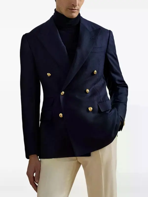 Ralph Lauren Purple Label Kent Double-breasted Cashmere Blazer