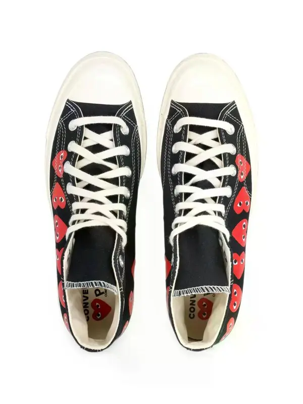 Comme Des Garçons X Converse Chuck 70 Hi Heart-print Sneakers