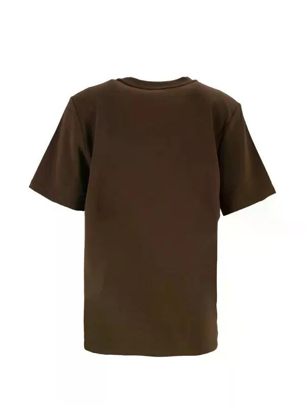 ELEH Crew-neck T-shirt With Textured Jersey - Brown