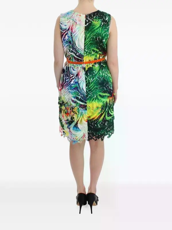 LANRE DA SILVA AJAYI Floral Print Laser-cut Mini Dress