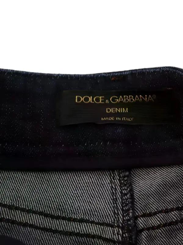 Dolce & Gabbana Crystal-embellished Denim Shorts