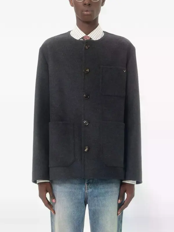 Valentino Garavani Vlogo Collarless Shirt