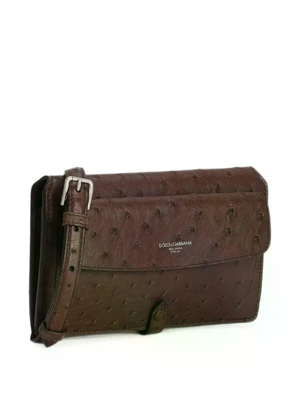 Dolce & Gabbana Ostrich-leather Crossbody Minibag