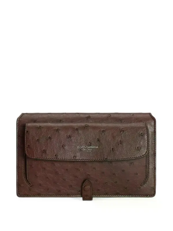 Dolce & Gabbana Ostrich-leather Crossbody Minibag
