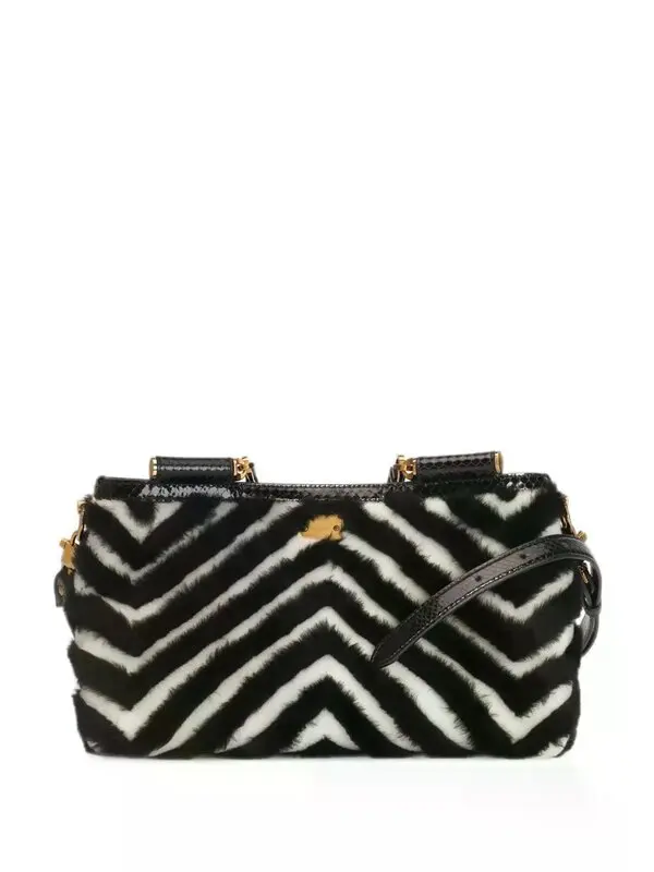 Dolce & Gabbana Medium Vittoria Shoulder And Crossbody Bag In Fur - Black
