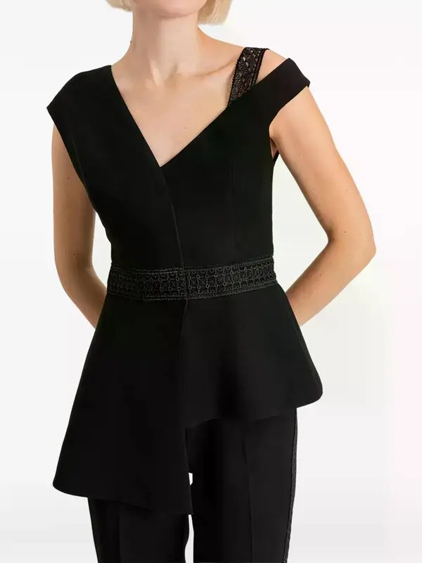 GEMY MAALOUF Asymmetric Peplum Jumpsuit