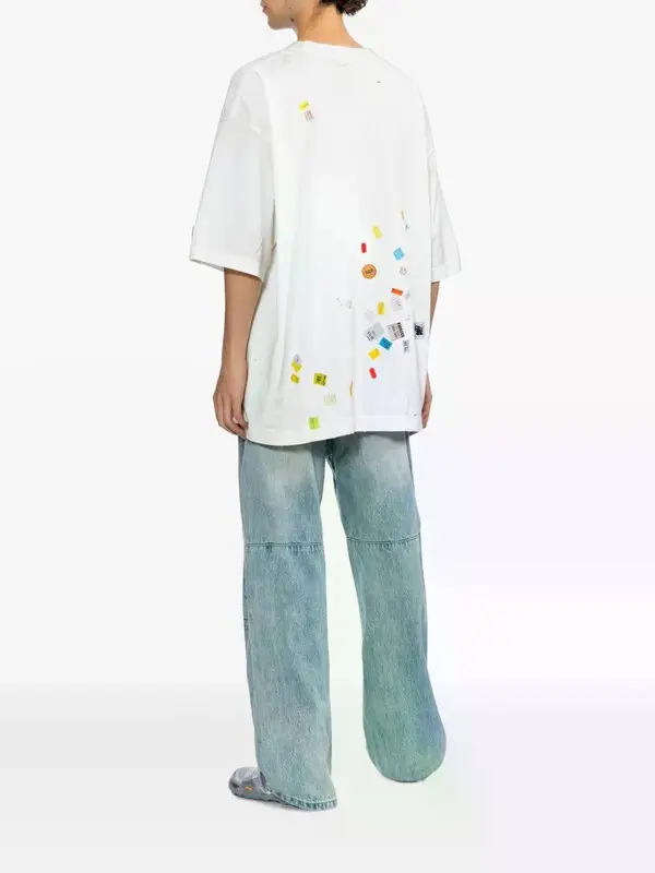 Mihara Yasuhiro Price-tag Sticker-printed T-shirt