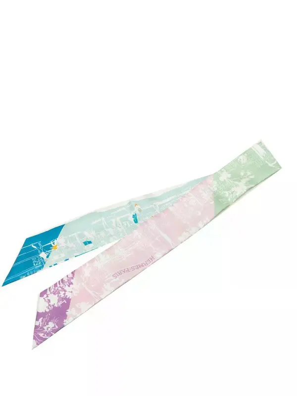 Hermès 2010-2020 A L Ombre Des Boulevards Silk Twilly Scarf Scarves - Multicolour