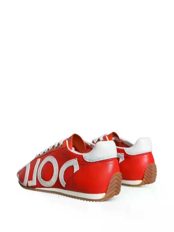 Dolce & Gabbana Perforated Logo Sneakers - Red