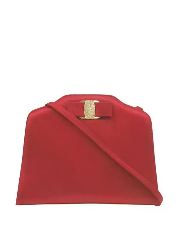 FERRAGAMO 1980-1990 Satin Vara Bow Crossbody Bag