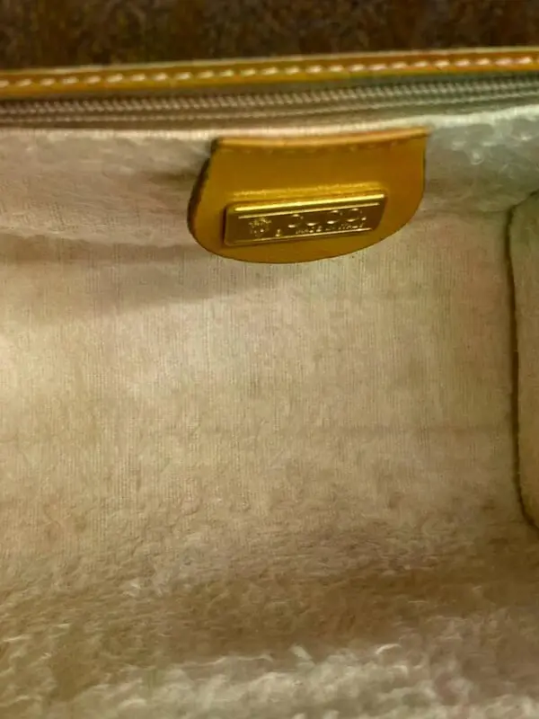 Gucci 1980-1990 Coated Canvas Crossbody Bag