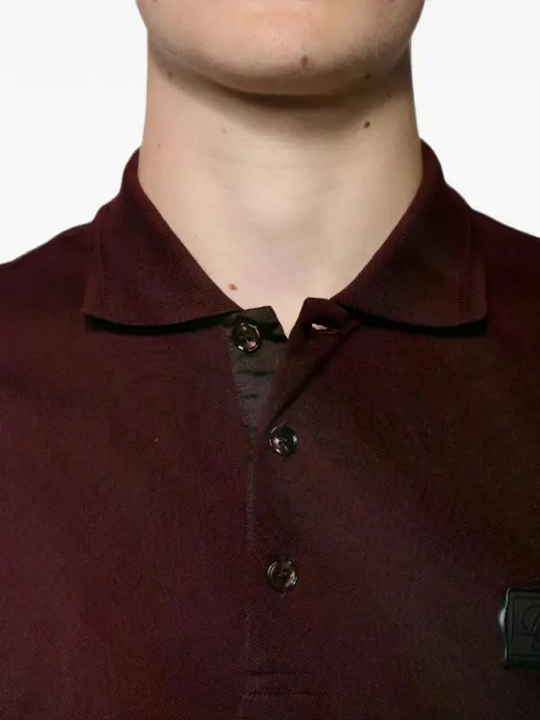 Dolce & Gabbana Leather-patch Cotton-piqué Polo Shirt
