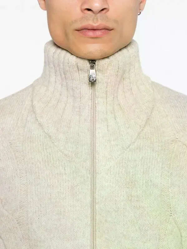 Corneliani Cable-knit Zip-up Sweater
