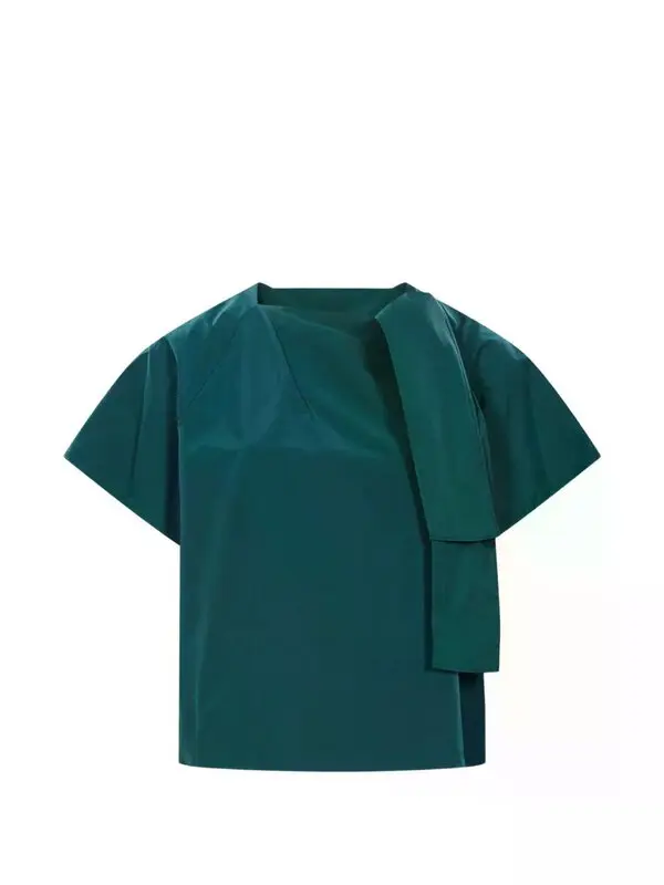 Max Mara High-neck Panelled Blouse - Green