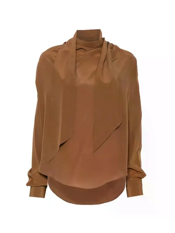 PETAR PETROV Pussy-bow Silk Blouse