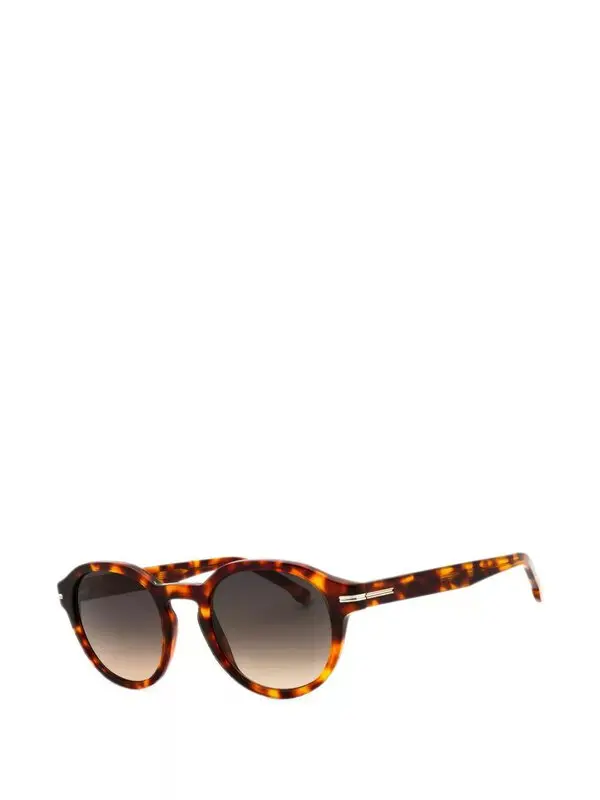 BOSS Tortoiseshell-effect Round-frame Sunglasses