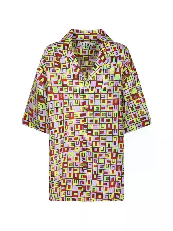 ATELIER VLISCO Boxes-print Short-sleeve Shirt