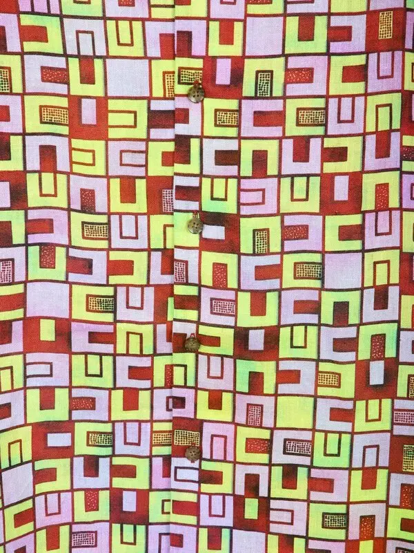 ATELIER VLISCO Boxes-print Short-sleeve Shirt