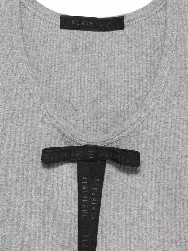 ALAINPAUL Bow-detail Ribbed Top