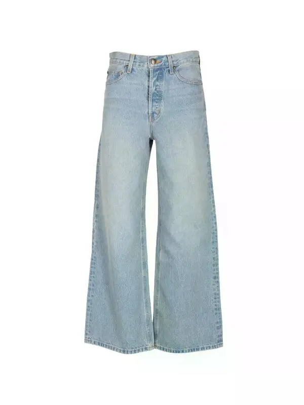 The Great. Wide-leg Jeans With Acid Wash