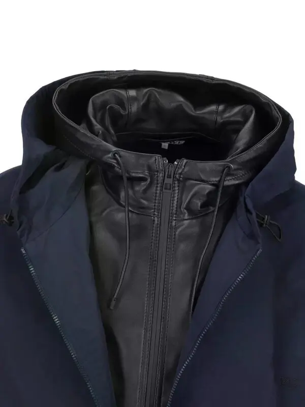 Loewe Hooded Jacket With Leather Trim