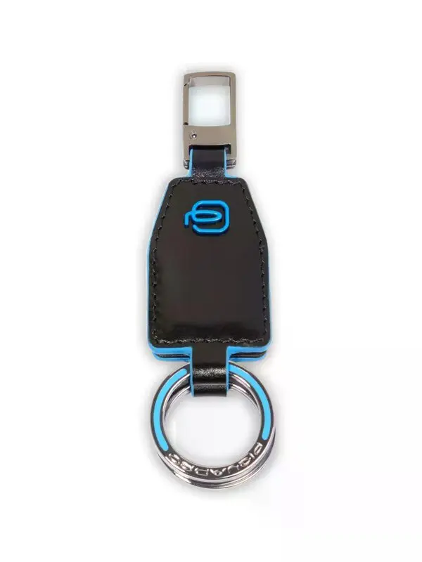 PIQUADRO Leather Keyring - Black