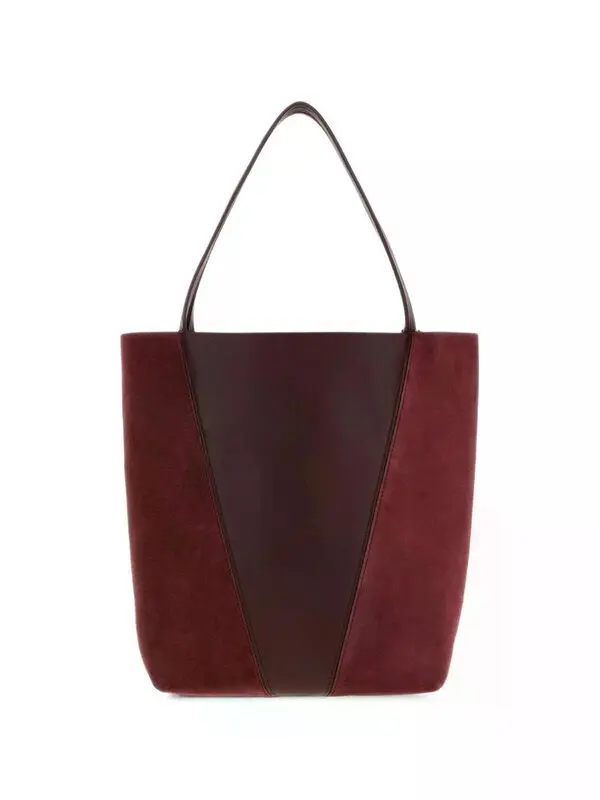 Chloé Spin Leather Suede Tote Bag - Red