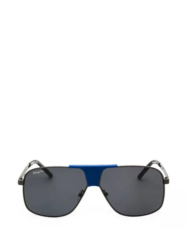 FERRAGAMO Geometric-frame Sunglasses - Grey