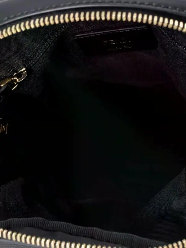 Fendi Monster Sling Bag Nylon And Leather Medium Crossbody Bag