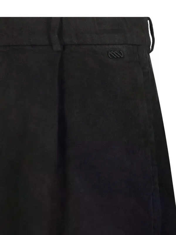 MASSIMO OSTI STUDIO Pleated Logo-patch Trousers