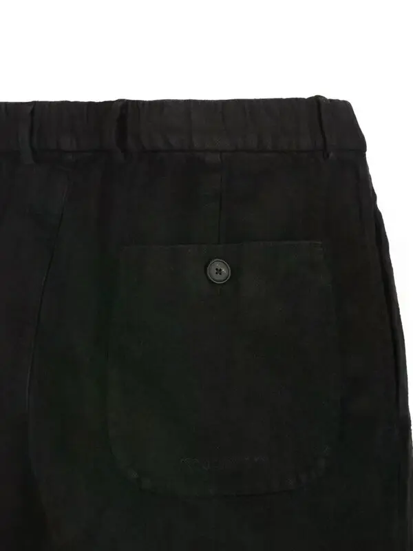 MASSIMO OSTI STUDIO Pleated Logo-patch Trousers