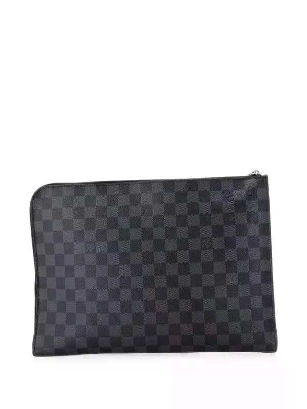LOUIS VUITTON Pochette Jour Clutch Bag - Black