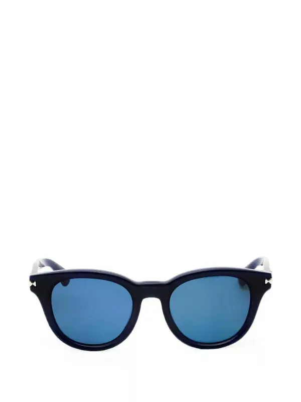 Burberry Round Frame Sunglasses With Silver-tone Hardware
