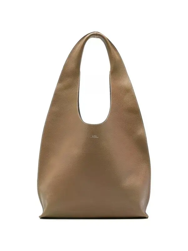 A.p.c. Le Neige Clou Leather Tote Bag - Neutrals