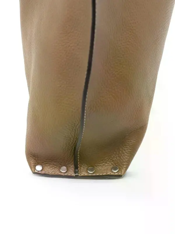 A.p.c. Le Neige Clou Leather Tote Bag - Neutrals