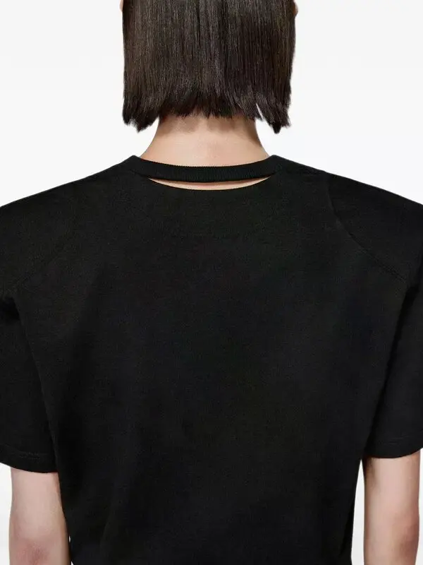 SRVC STUDIO Graphic-print Padded-shoulder T-shirt