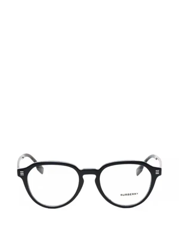 Burberry Check-pattern Round-frame Glasses