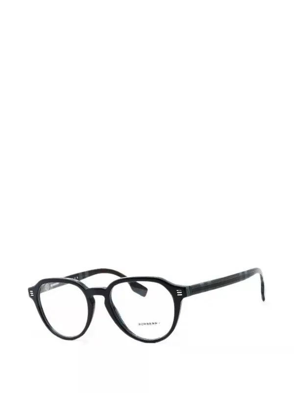 Burberry Check-pattern Round-frame Glasses