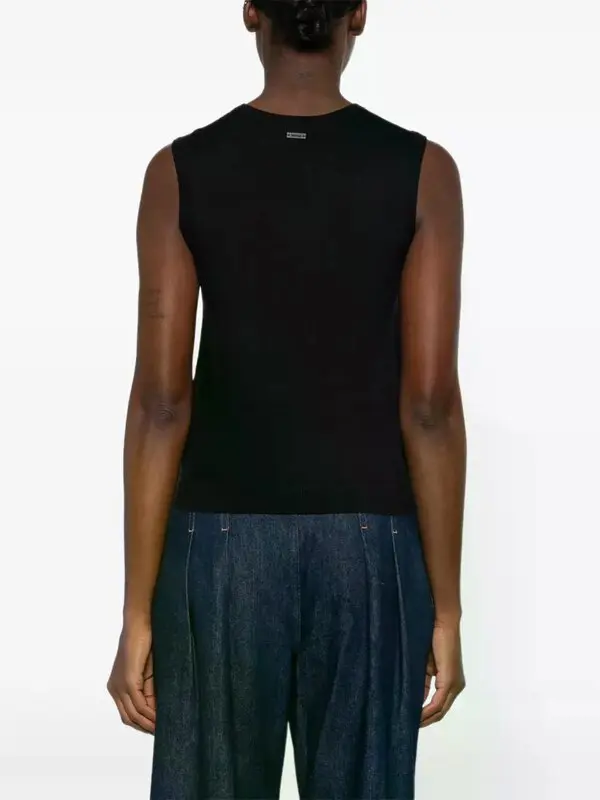 Max Mara Sleeveless Ribbed Trim Top
