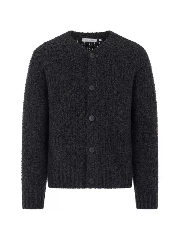 SUNFLOWER Bouclé-knit V-neck Cardigan