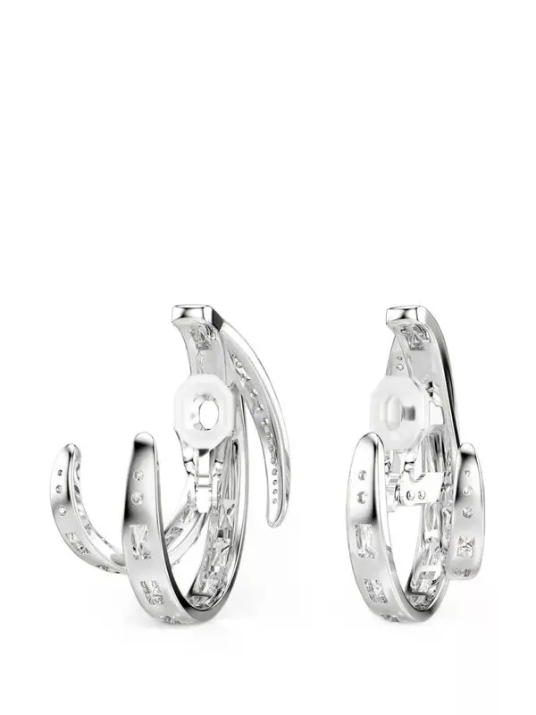 SWAROVSKI Crystal-embellished Triple Hoop Clip-on Earrings