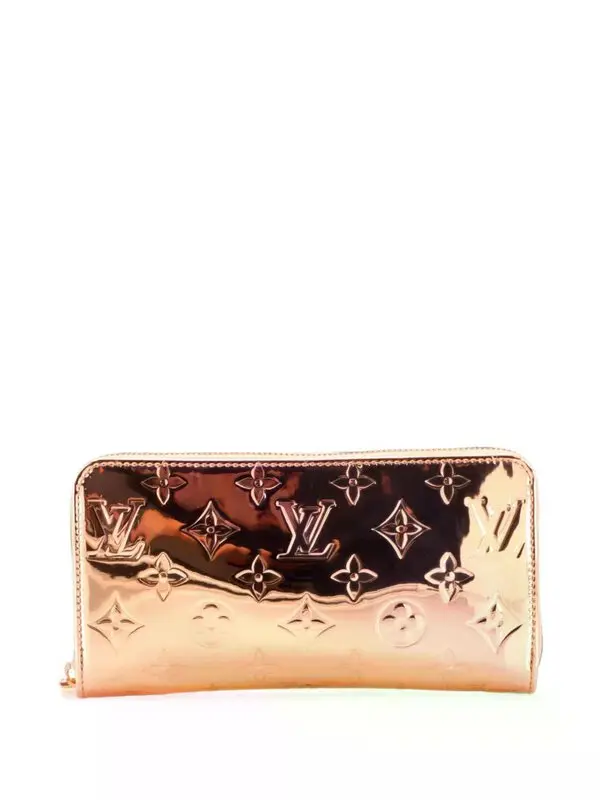 LOUIS VUITTON Zippy Wallet Monogram Mirror Coated Canvas Small Wallets