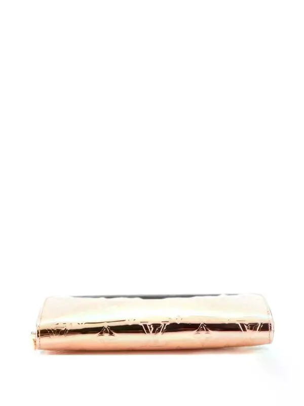 LOUIS VUITTON Zippy Wallet Monogram Mirror Coated Canvas Small Wallets