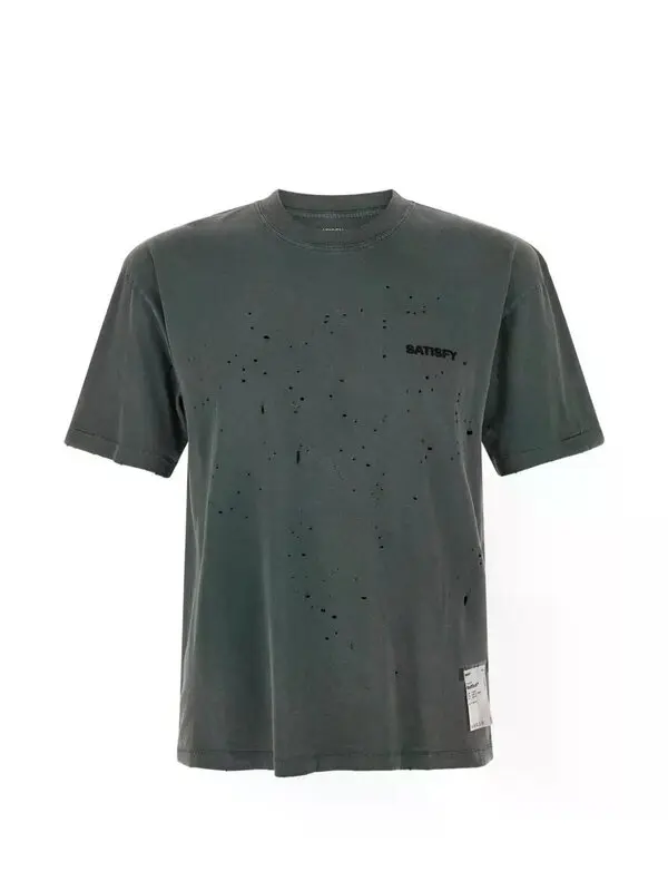 Satisfy Mothtech Logo-print T-shirt - Grey