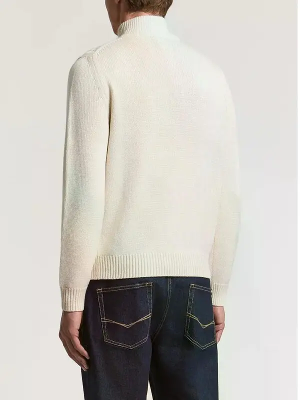 Peserico Cable-knit Quarter-zip Sweater