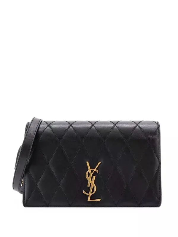 Saint Laurent Angie Chain Shoulder Bag Quilted Leather
