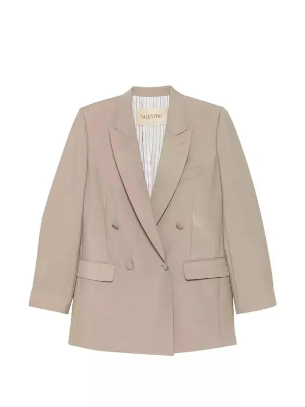 Valentino Garavani Double-breasted Peak-lapels Jacket - Neutrals
